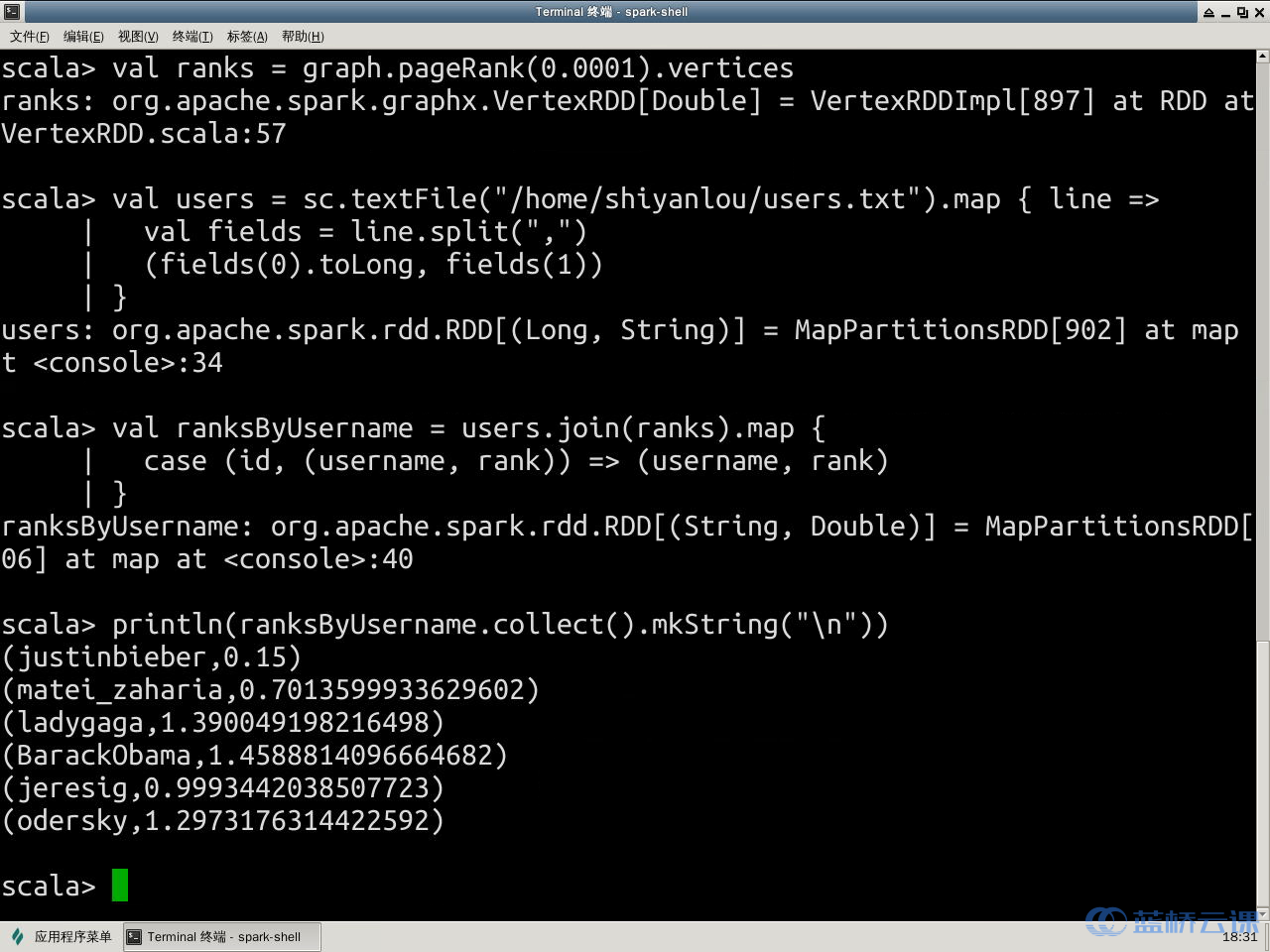 GraphX 常用图算法练习 - 蓝桥云课