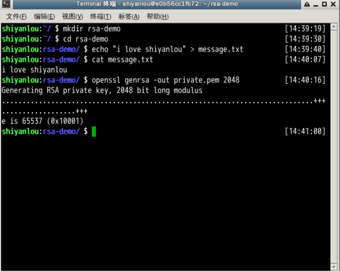 RSA算法加解密实验 - 蓝桥云课