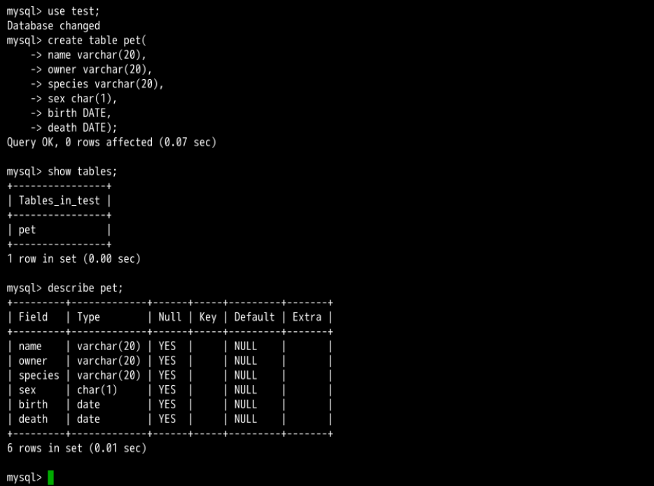 Mysql 操作详解 蓝桥云课