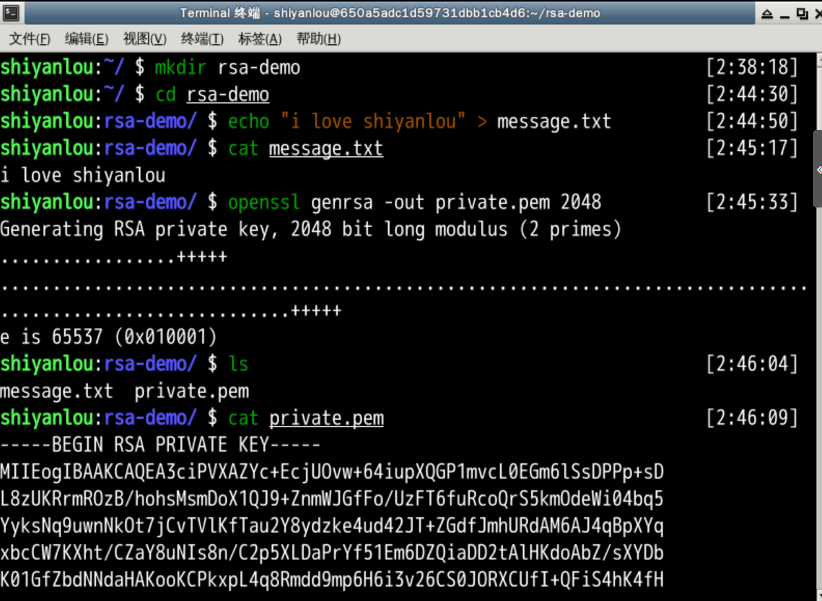 RSA算法加解密实验 - 蓝桥云课