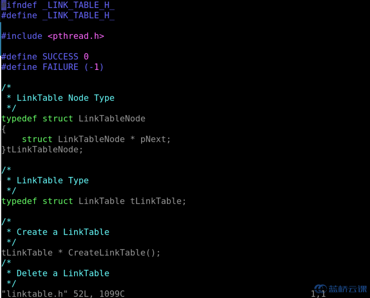 实验五：用callback增强链表模块来实现命令行菜单小程序V2.8 - 蓝桥云课