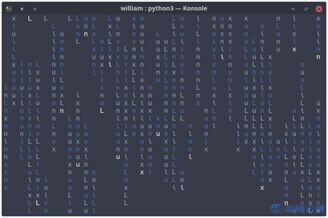 趣味项目 | 模拟“黑客帝国”影片中的终端动画脚本 - 蓝桥云课